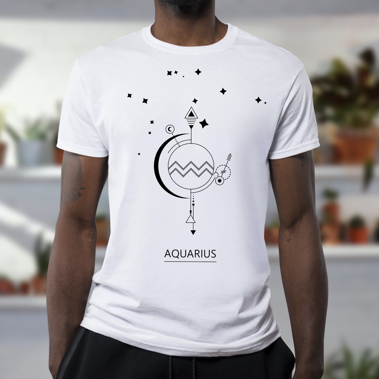 Svg Jpeg Aquarius Zodiac Sign Minimalist Tattoo Constellation