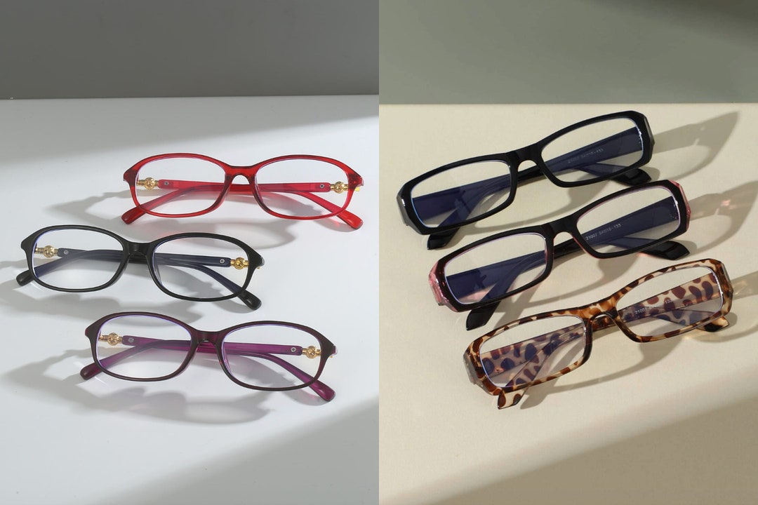 3 Pairs Set Bayonetta Glasses Square Frame Blue Light Lens Y2k Bella Hadid Tiktok Trend T