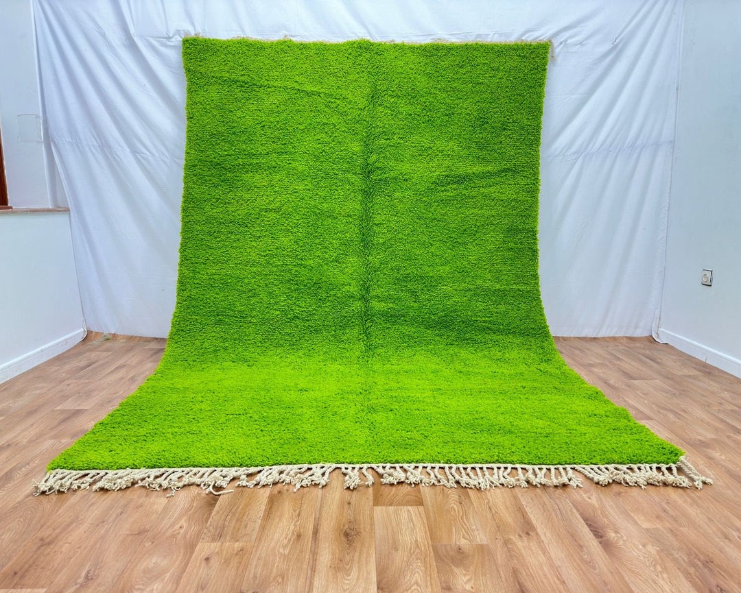 Vibrant Green - Berber Rug - Moroccan Berber Rug - Beni Ourain Rug ...