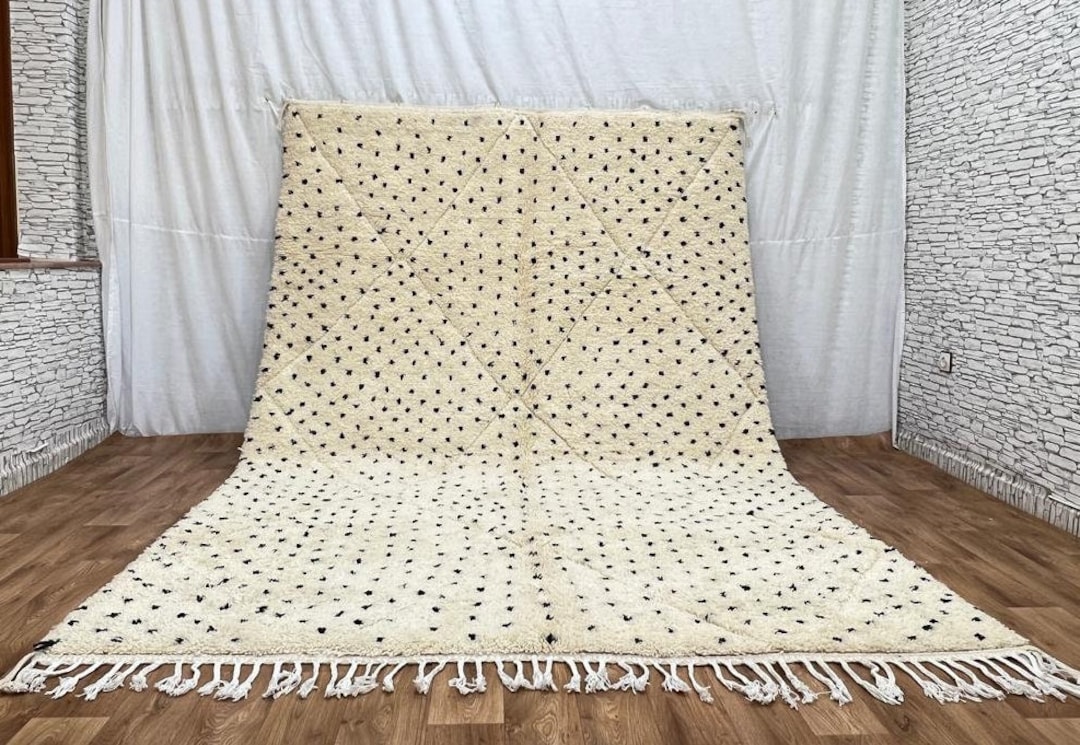 Custom Morrocan Rug, Dotted Carpet,diamonds and Dots Beni Ourain Rug ...