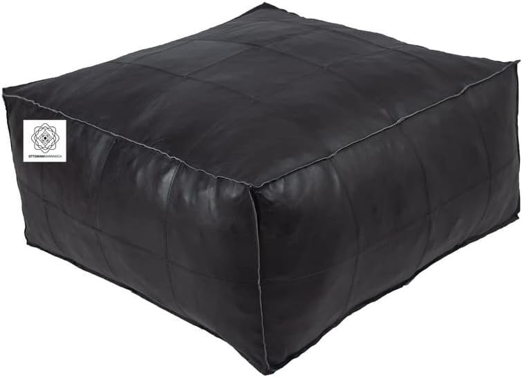 Black square footstool store
