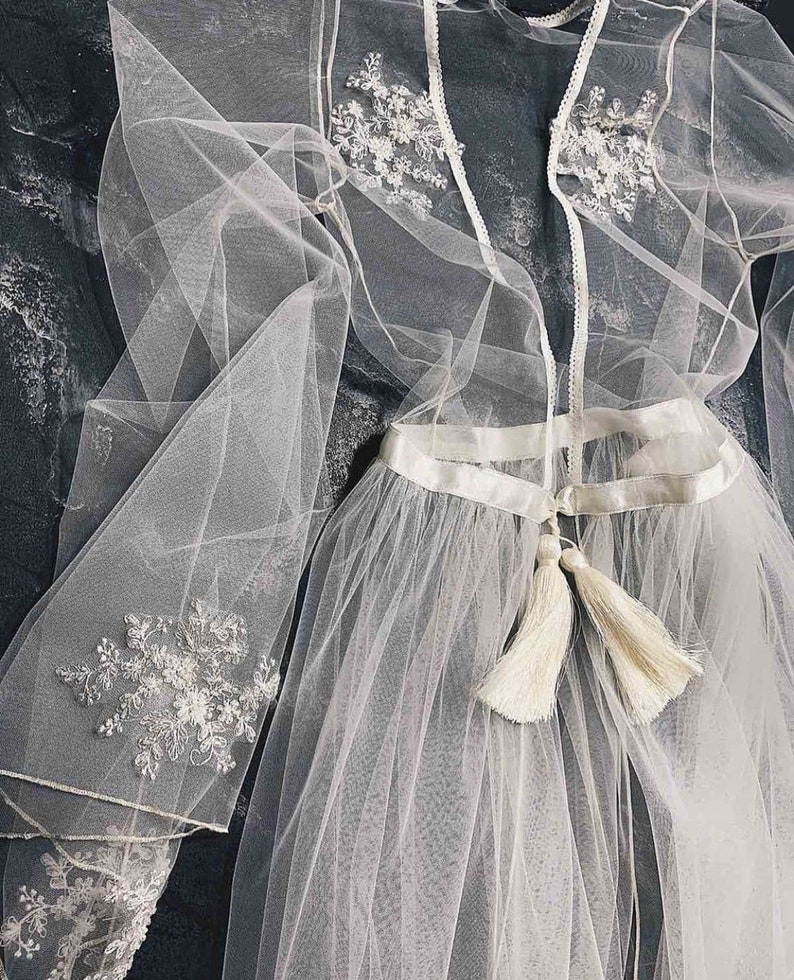 See Through Robe Boudoir Robe Boudoir Dress Bridal | Etsy