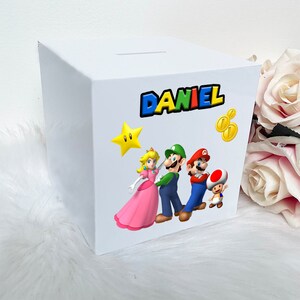 Super Mario Money Box Kids Personalised Money Box Piggy Bank Money ...