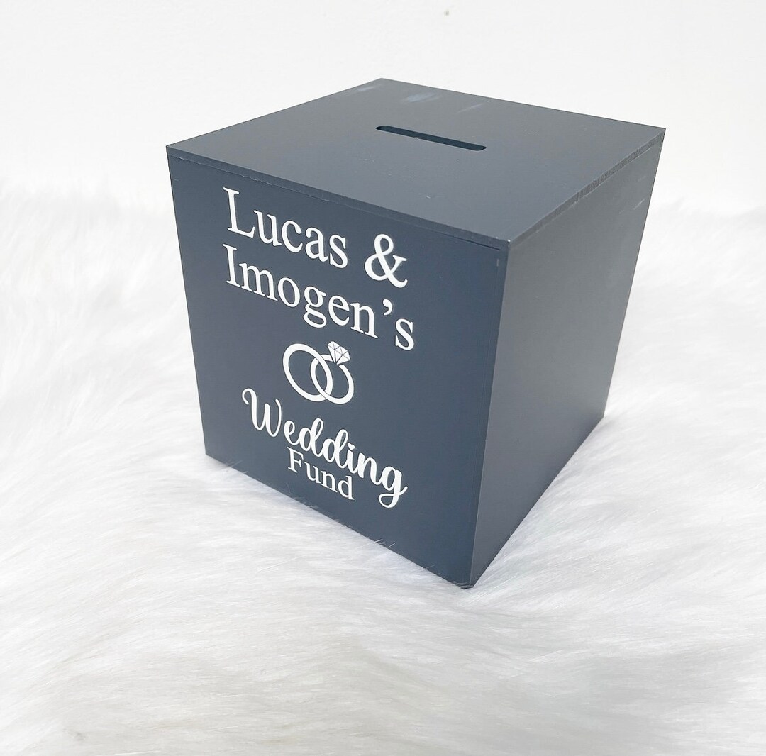 Money Box Wedding Fund Gift for Her Gift for Him Personalised Money ...