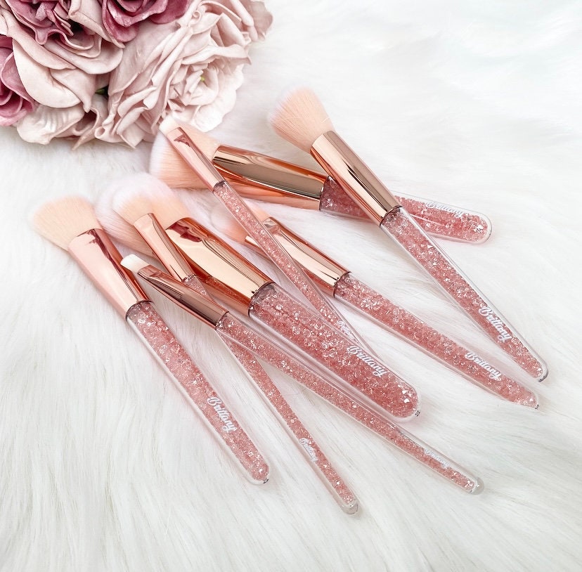 Pink Makeup Brushes Set