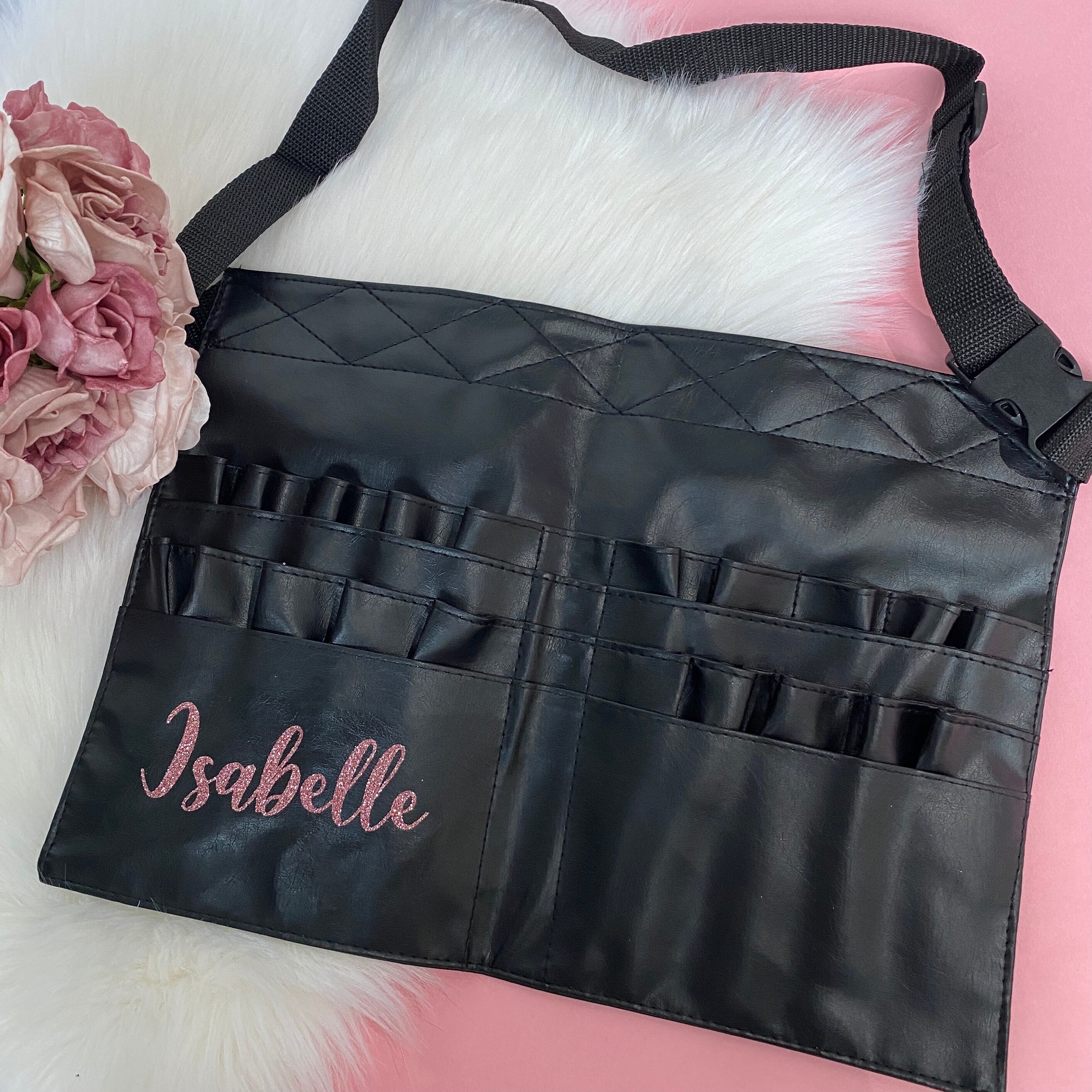 Personalised Vinyl Makeup Brush Belt Makeup Accessories Holder Brush Organiser Gift Christmas Valentines Birthday Brush Storage Etsy UK