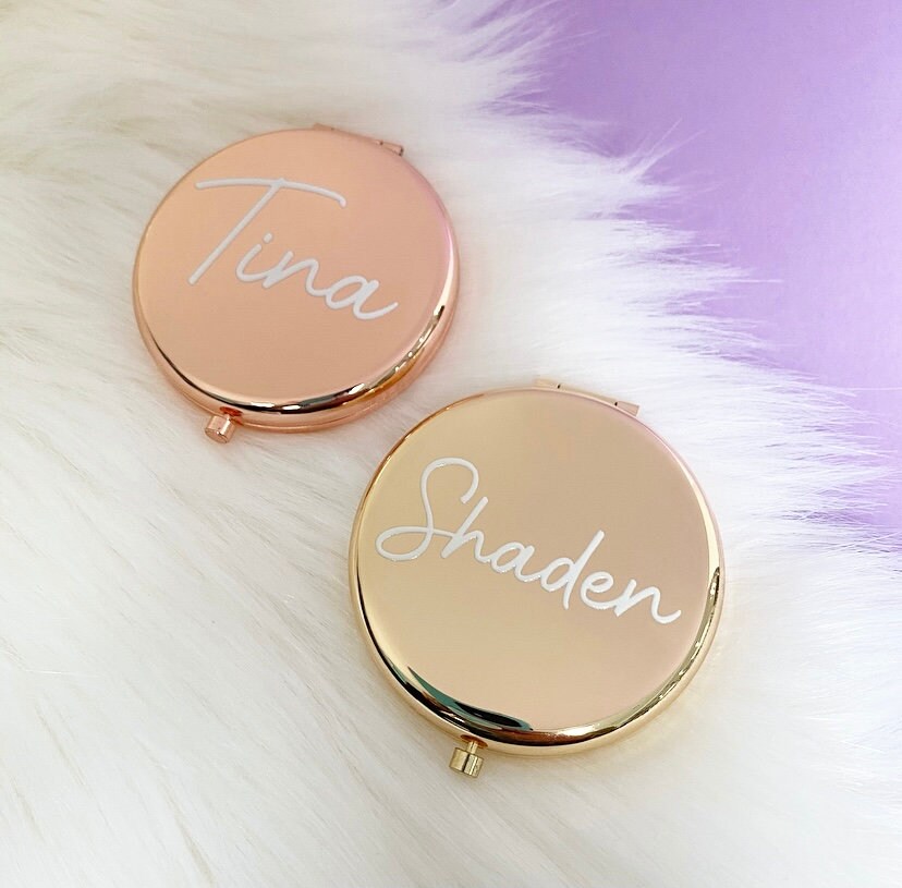 Travel Pocket Mirror Handheld Compact Mirror Rose Gold - Etsy