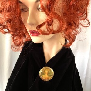 Antique Art Deco Brooch Pin/nostalgic Lady Portrait/collector ...