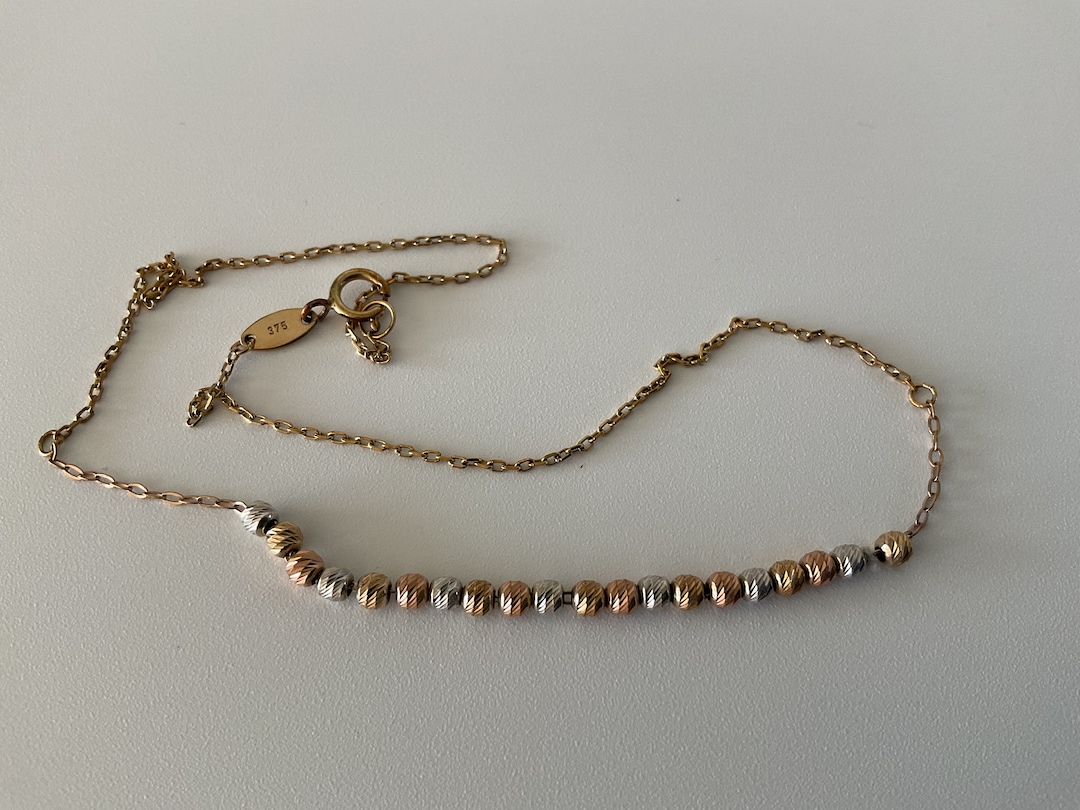 1990’s 9 Kt Gold Baby Girl Necklace/godmother Gift/newborn Baby Girl ...