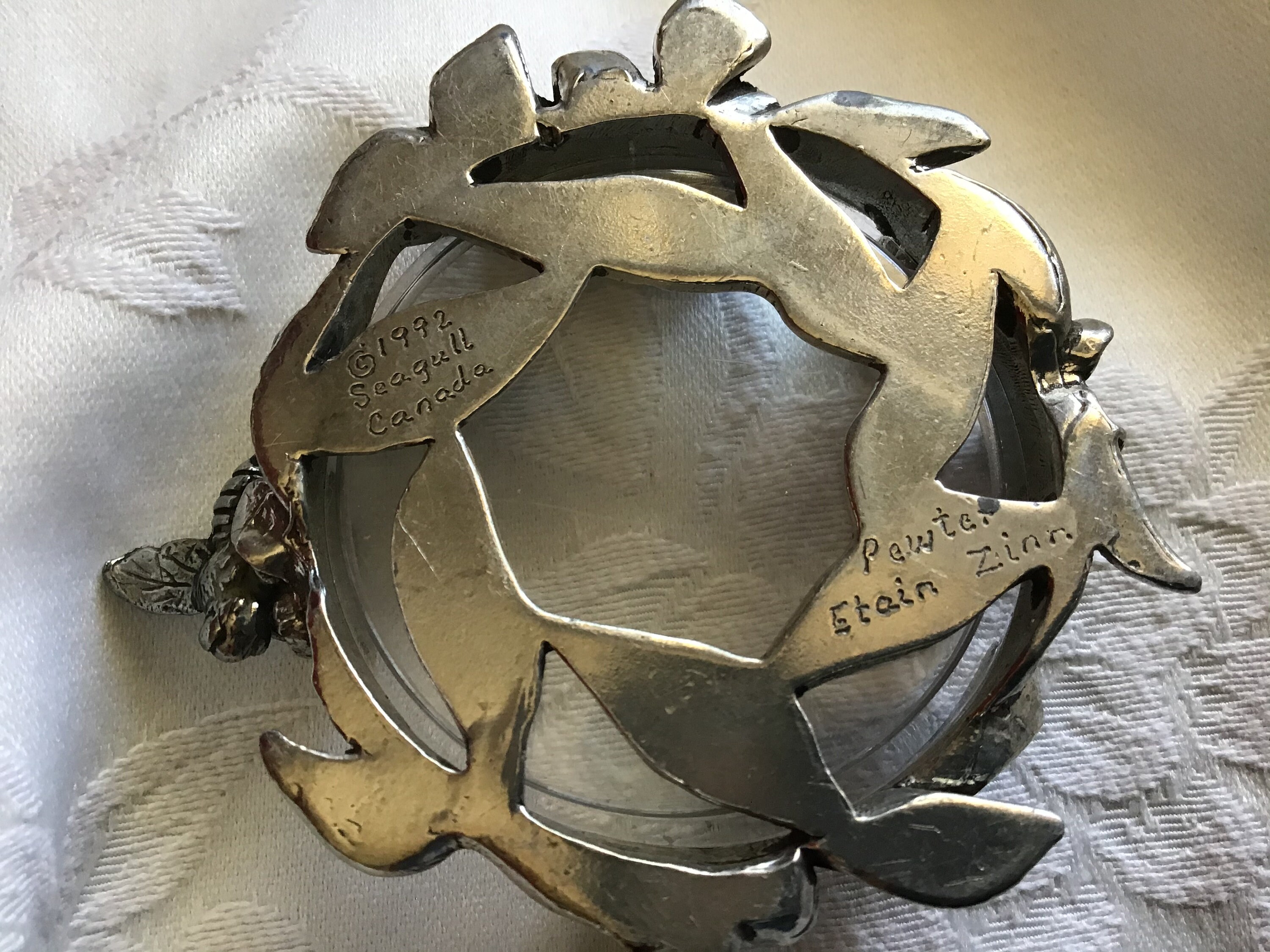 Vintage 92s Pewter Candles Holding. Stain Zinn Seagul Canada | Etsy