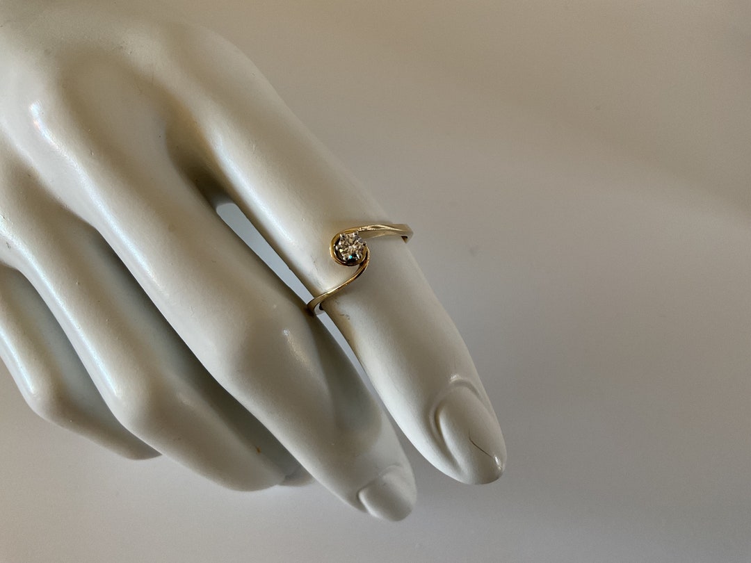 70s Classy Diamond Ring/9 Kt Gold Ring &diamond/engagement Diamond Ring ...