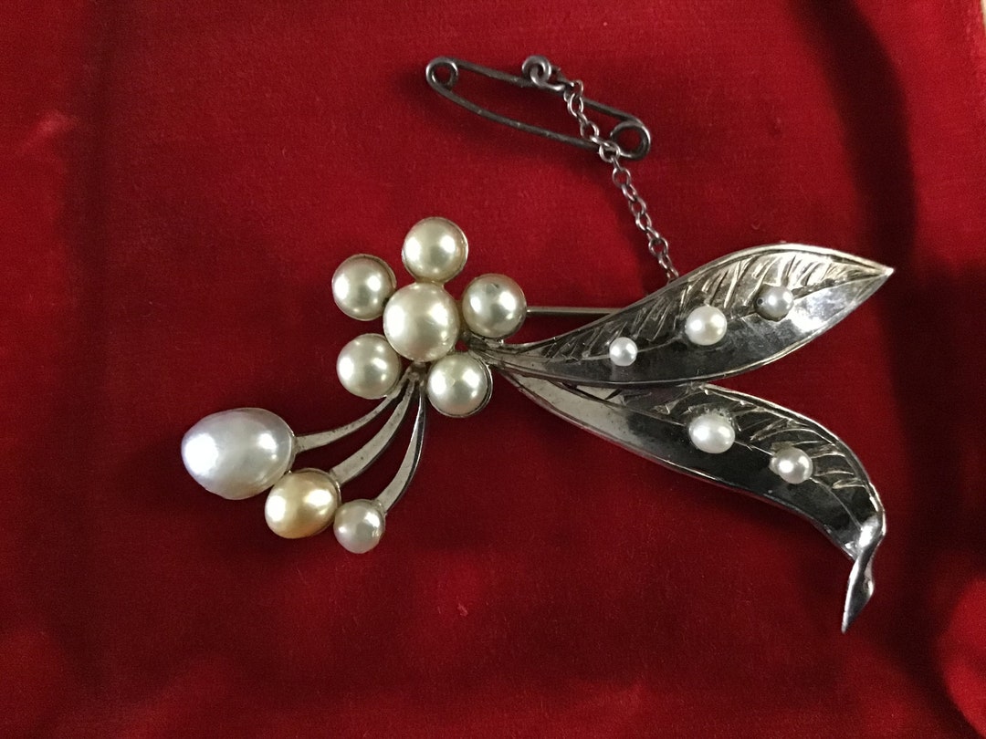 Vintage 50’s Silver & Pin Brooch/luxury Jewel/ Woman’s Anniversary ...