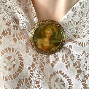 Antique Art Deco Brooch Pin/nostalgic Lady Portrait/collector ...