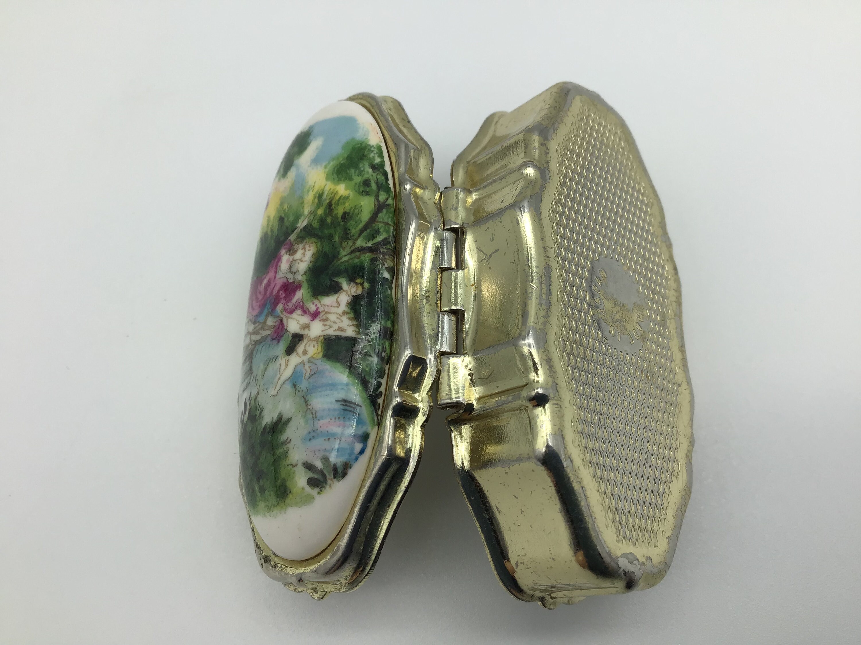 Vintage 1950s Japan Pill Box/gold Tone Metal Pill Box/daily - Etsy ...