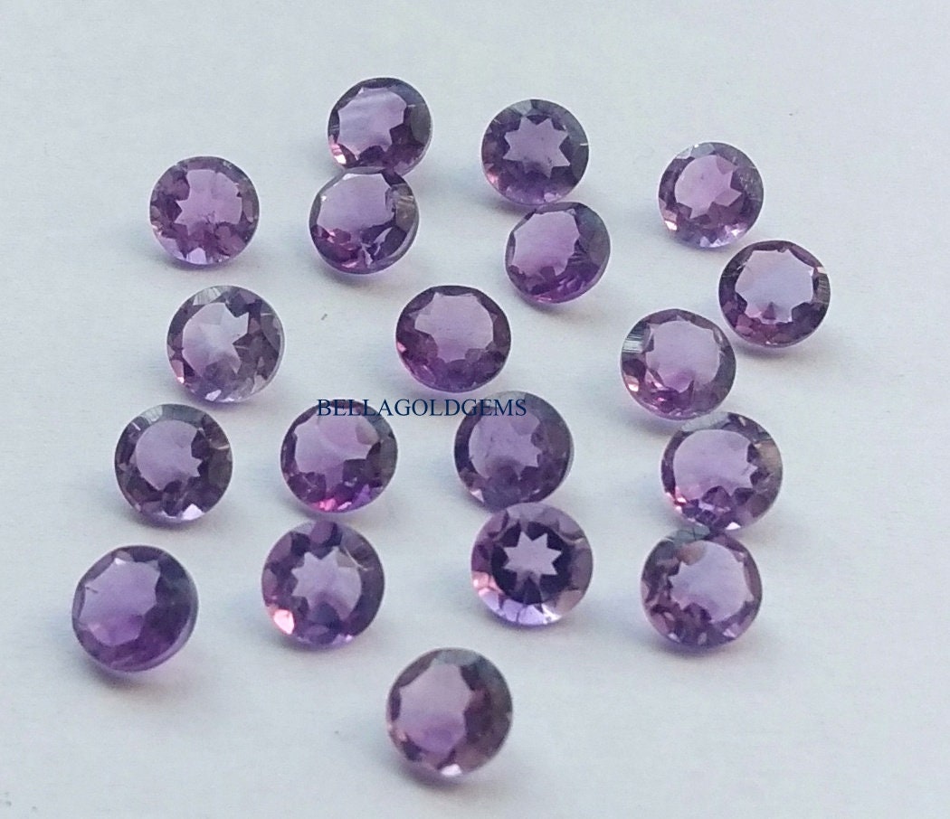 100 Pieces Natural Amethyst Round Loose Faceted-1.5 Mm to 7 Mm - Etsy UK