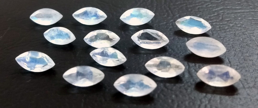 10 Piece Lot-aa Quality 2x4 MM 6x12 MM Natural Rainbow Moonstone ...