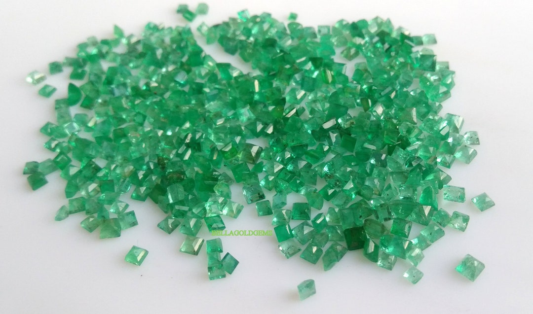 Mix Natural Emerald Square Cut, Calibrated Emerald Faceted Gemstone for ...
