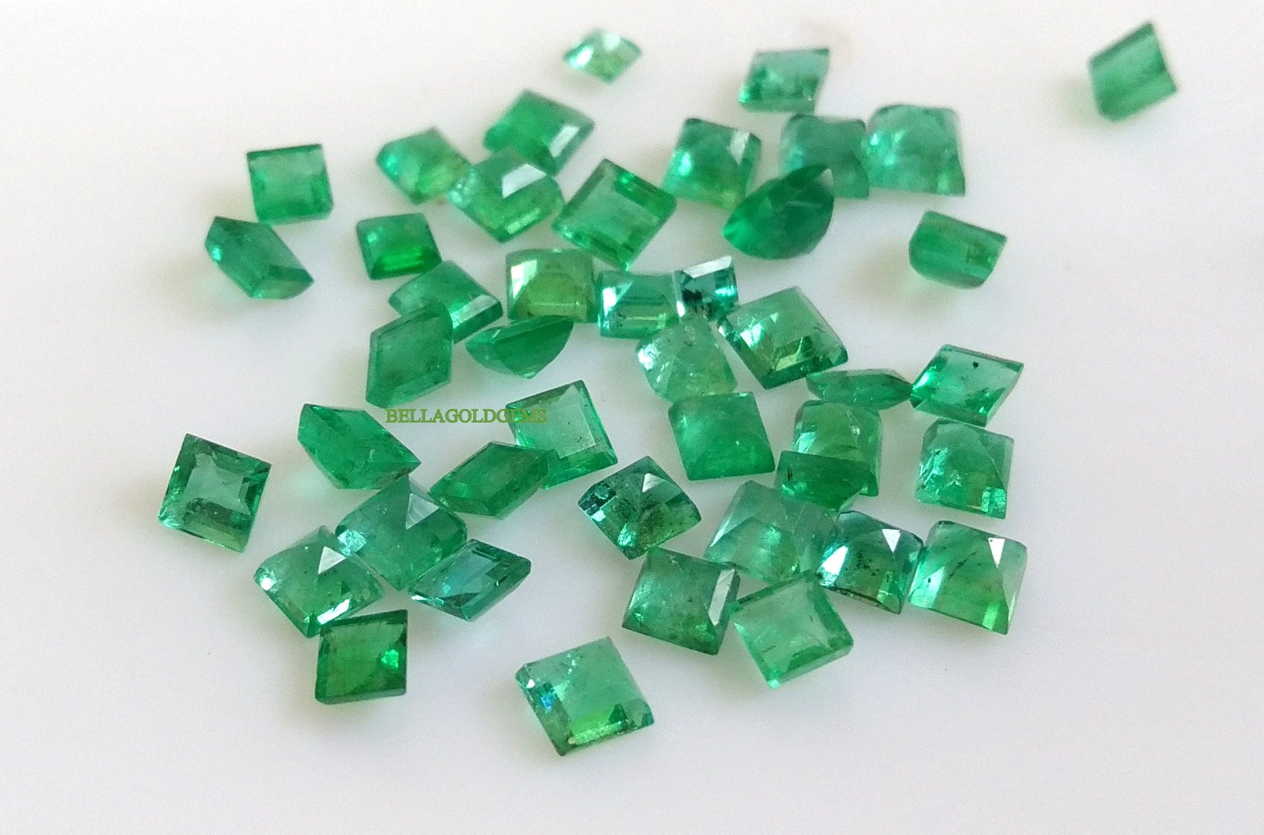 4 MM Natural Emerald Square Cut Calibrated Emerald Faceted - Etsy UK