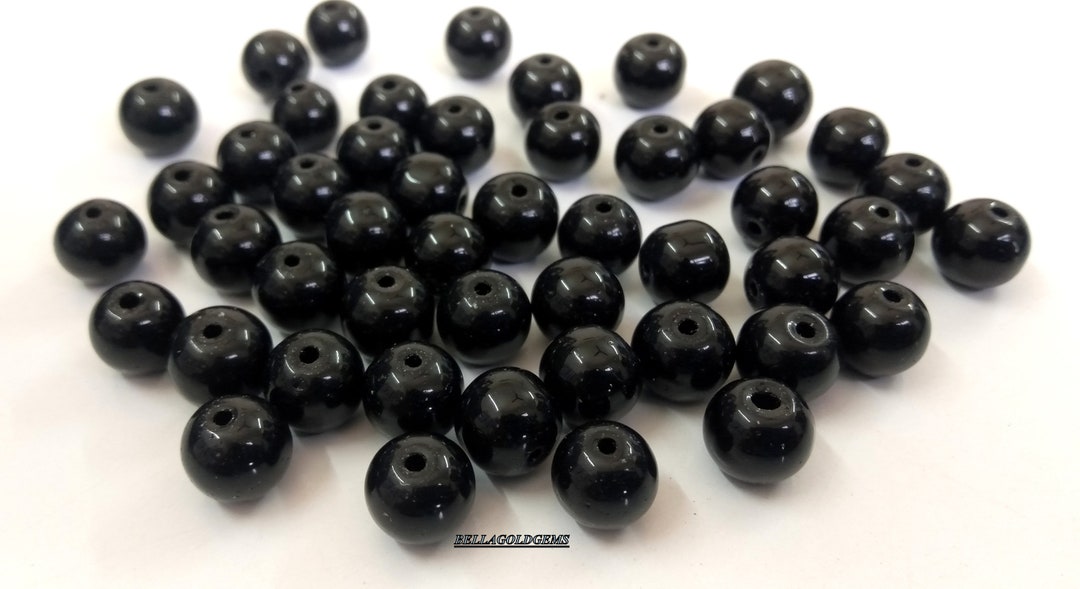 Natural Black Spinel Smooth Balls Round Gemstone ,8 Mm Balls Cabochon ...
