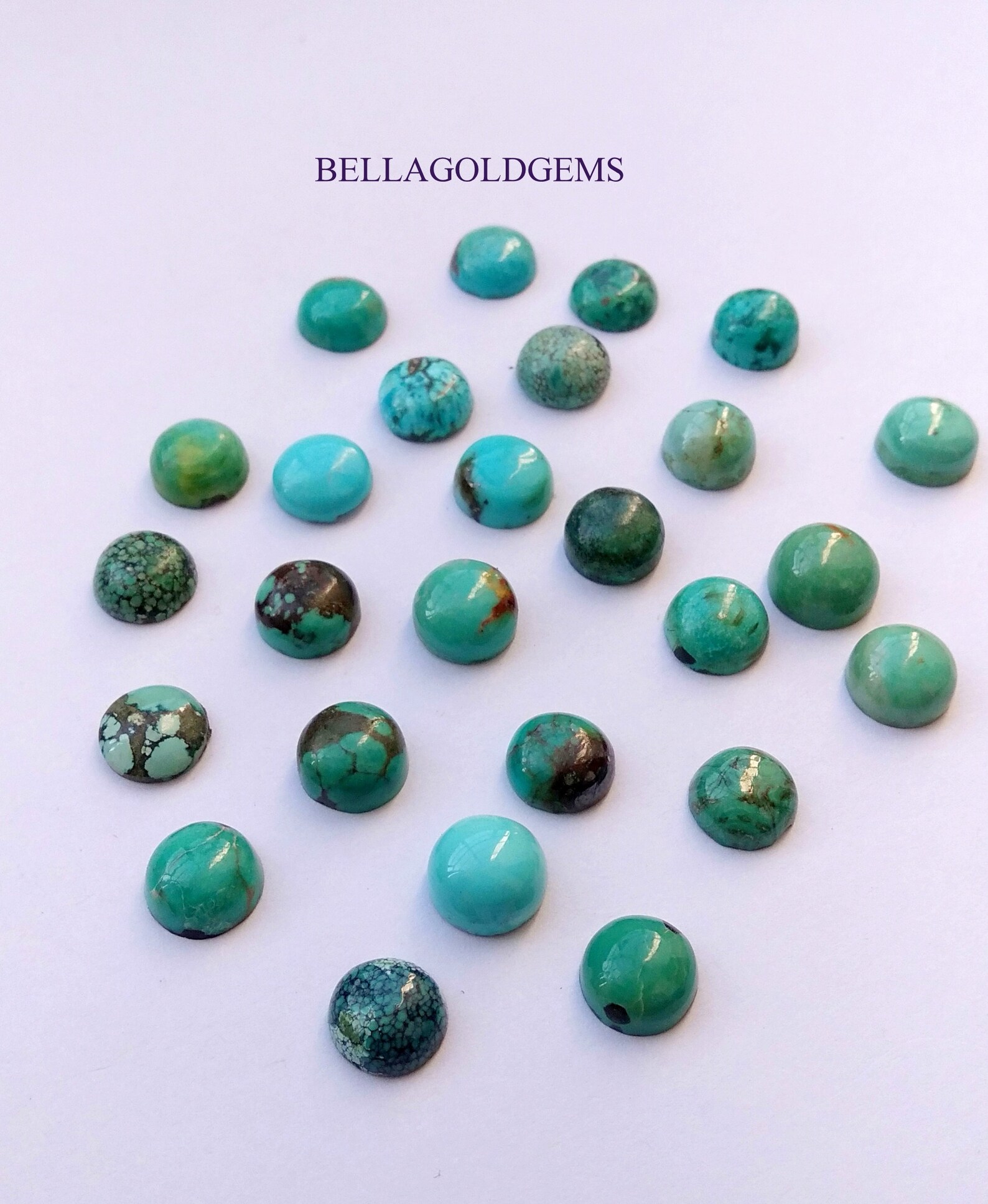 6MM Natural Round Turquoise Cabochon Gemstone High Quality | Etsy