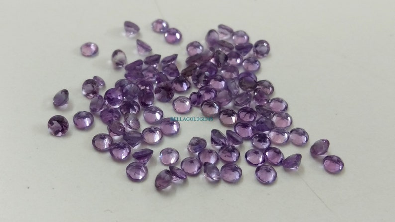 3 Mm AAA Quality Natural Amethyst Round Loose Faceted Cut Gemstone. - Etsy