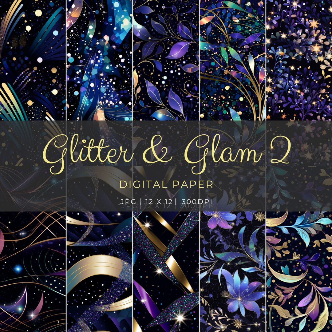 Sparkling Glitter and Glam Pattern for Stylish Creations - Etsy
