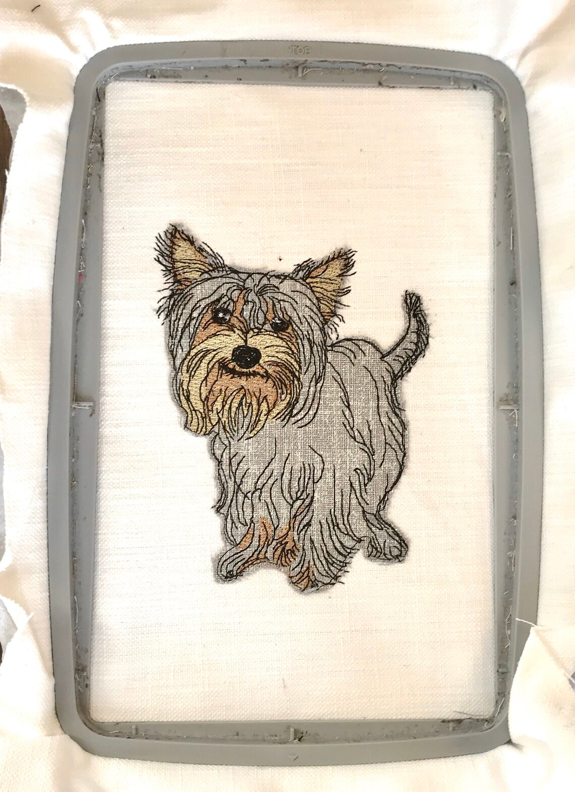Yorkshire Terrier Yorkie Dog Raw Edge Applique Sketch Machine - Etsy