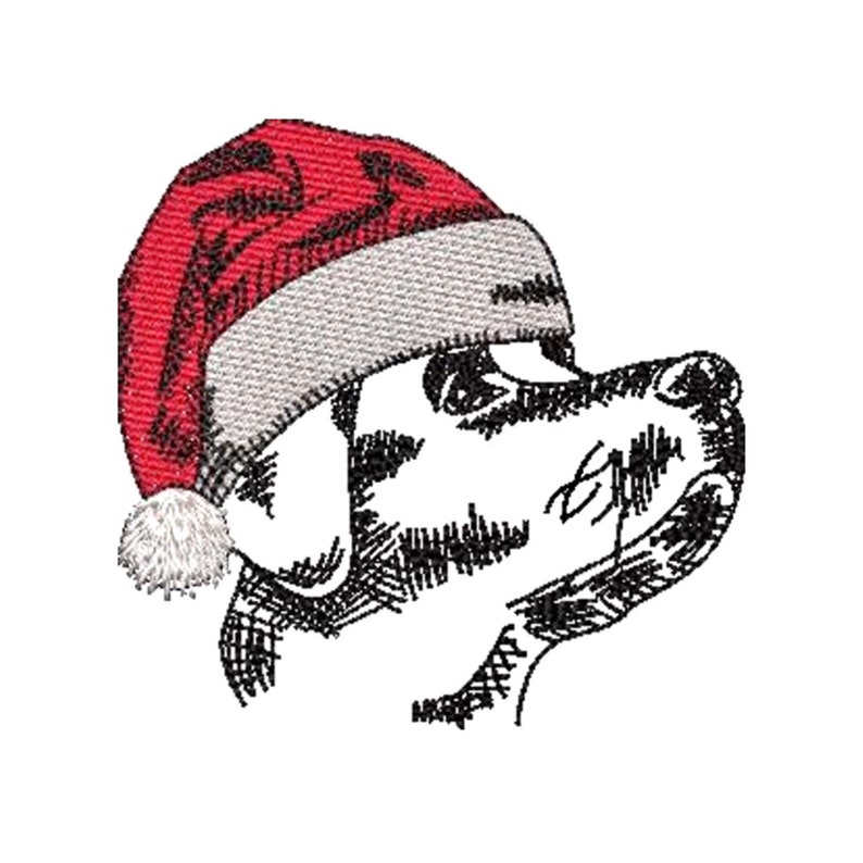 Christmas Labrador Dog Sketch Machine Embroidery Design - Etsy