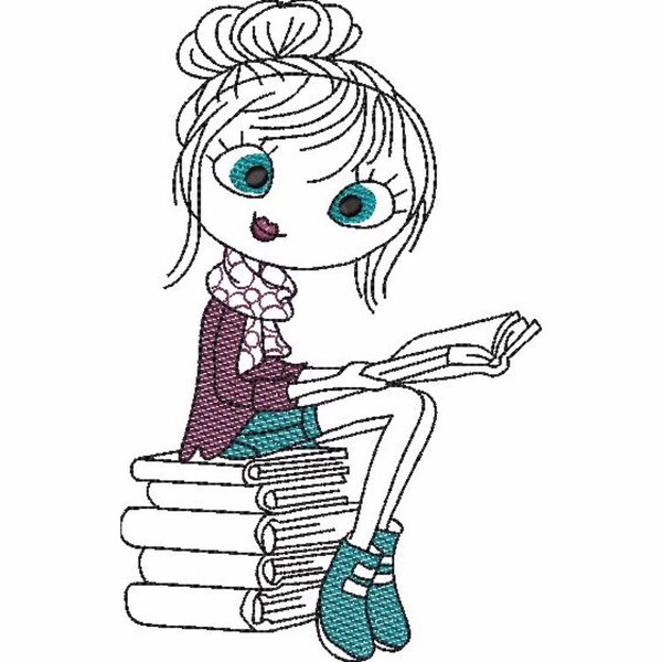 Reading Pillow Embroidery Designs - Etsy