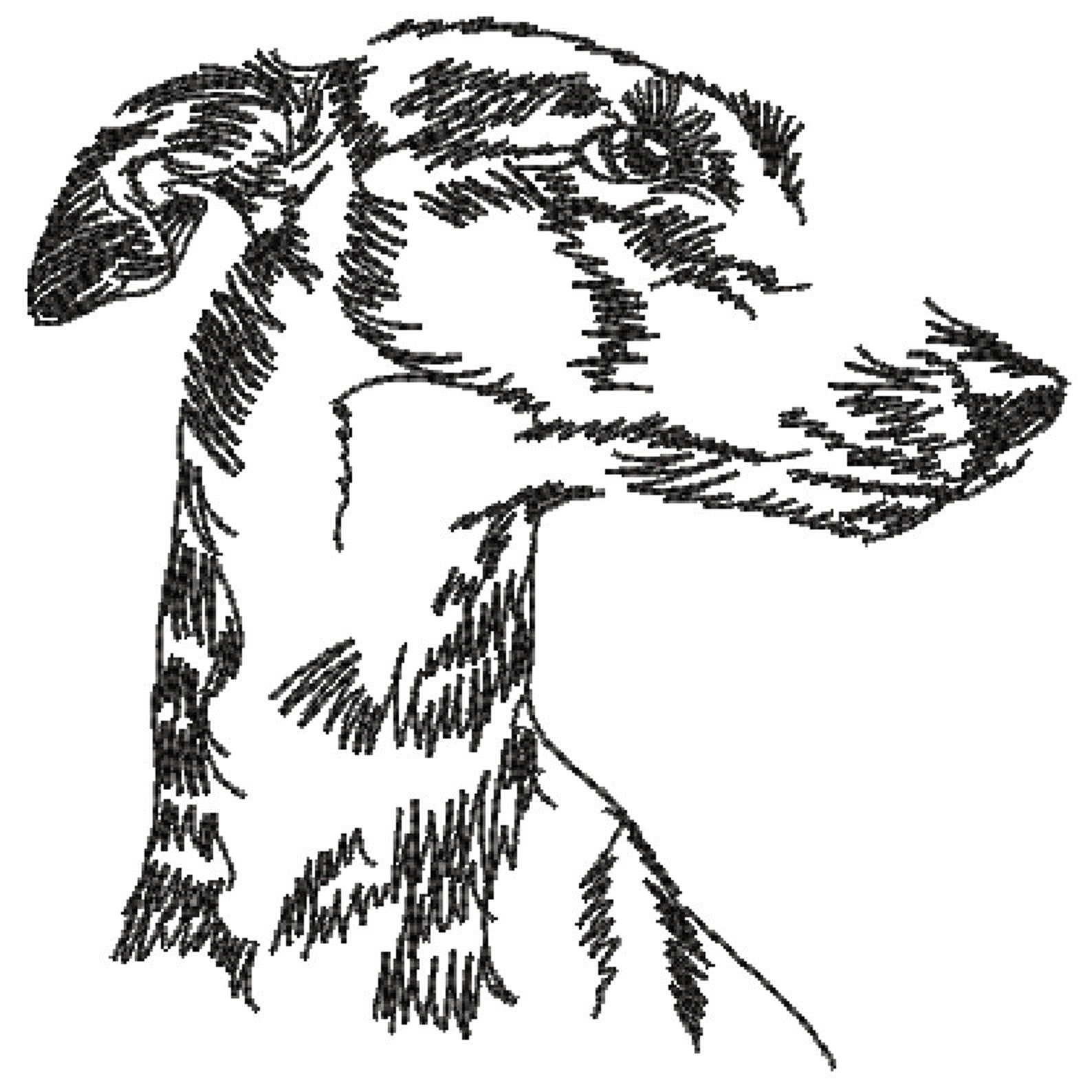 Greyhound Dog Redwork Sketch Machine Embroidery Design 5 - Etsy