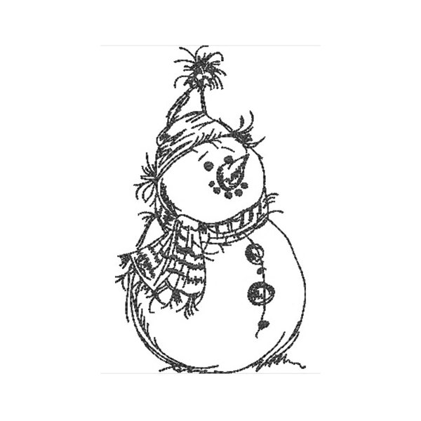 Redwork Snowman - Etsy