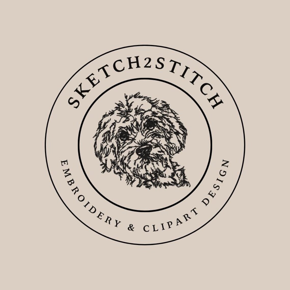 CAVAPOO Dog Embroidery Design – Redwork Sketch Pattern – 5 Hoop Sizes ...