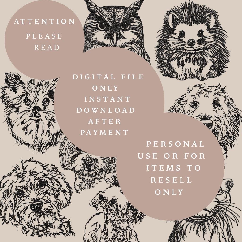 CAVAPOO Dog Embroidery Design: Redwork Sketch Pattern (4x4 to 9x12 ...
