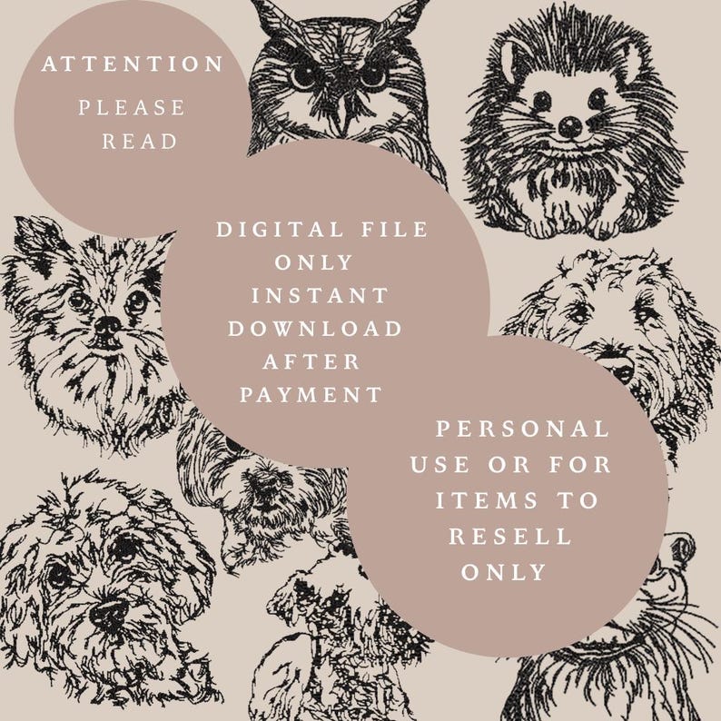 CAVAPOO Dog Embroidery Design – Redwork Sketch Pattern – 5 Hoop Sizes ...