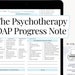 DAP Note Psychotherapy PROGRESS Note Template With MSE - Etsy
