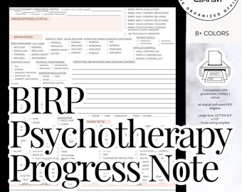 Therapy Birp Notes - Etsy