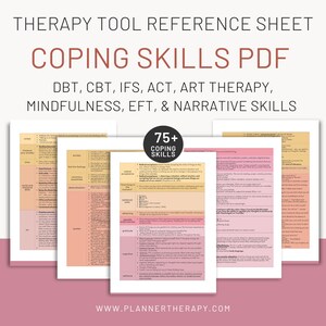 Coping Skills, Self Regulation, CBT, DBT, Mindfulness, Pdf Worksheets ...