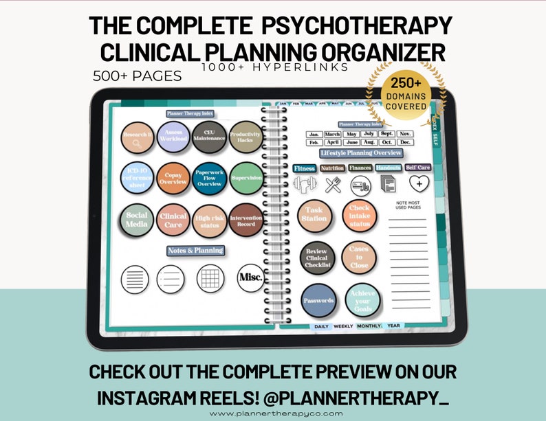 Therapist Planner: Clinical Planning Organizer (digital Download) - Etsy