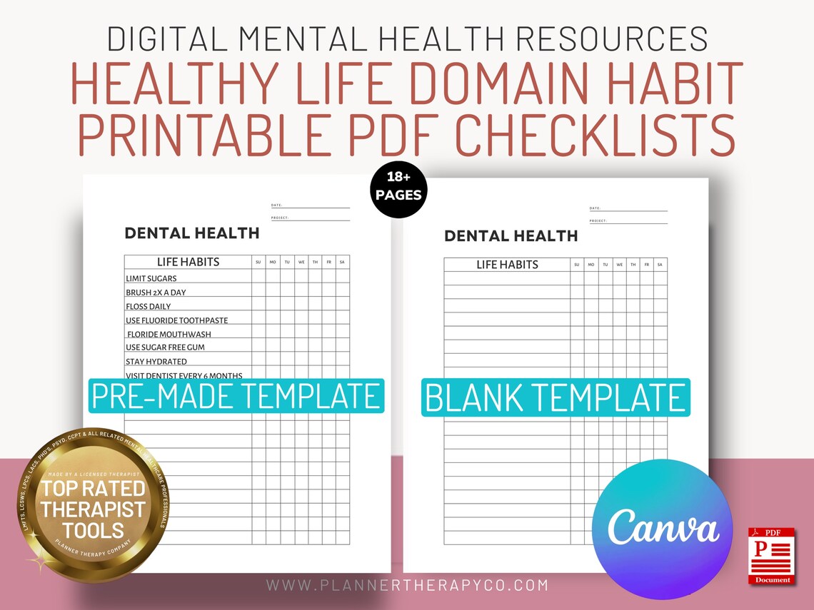 Healthy Lifestyle Habit Checklist, Adhd, Routine, Systems, Daily ...