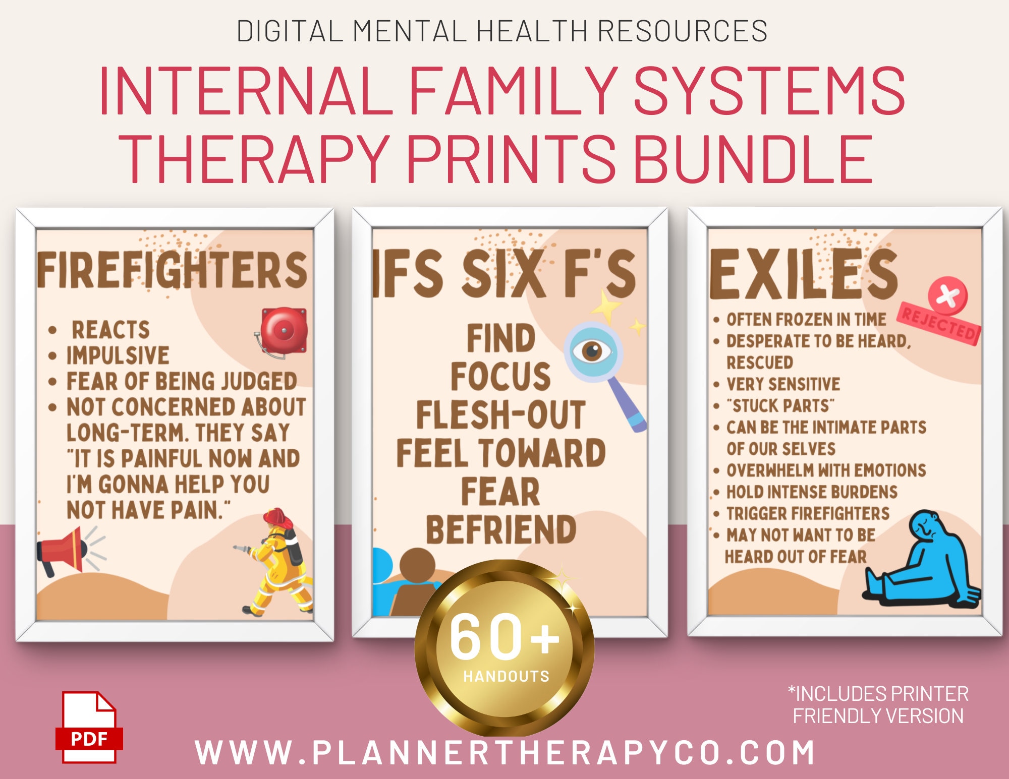 Internal Family Systems Therapy Prints Bundle, IFS, Parts Therapy ...