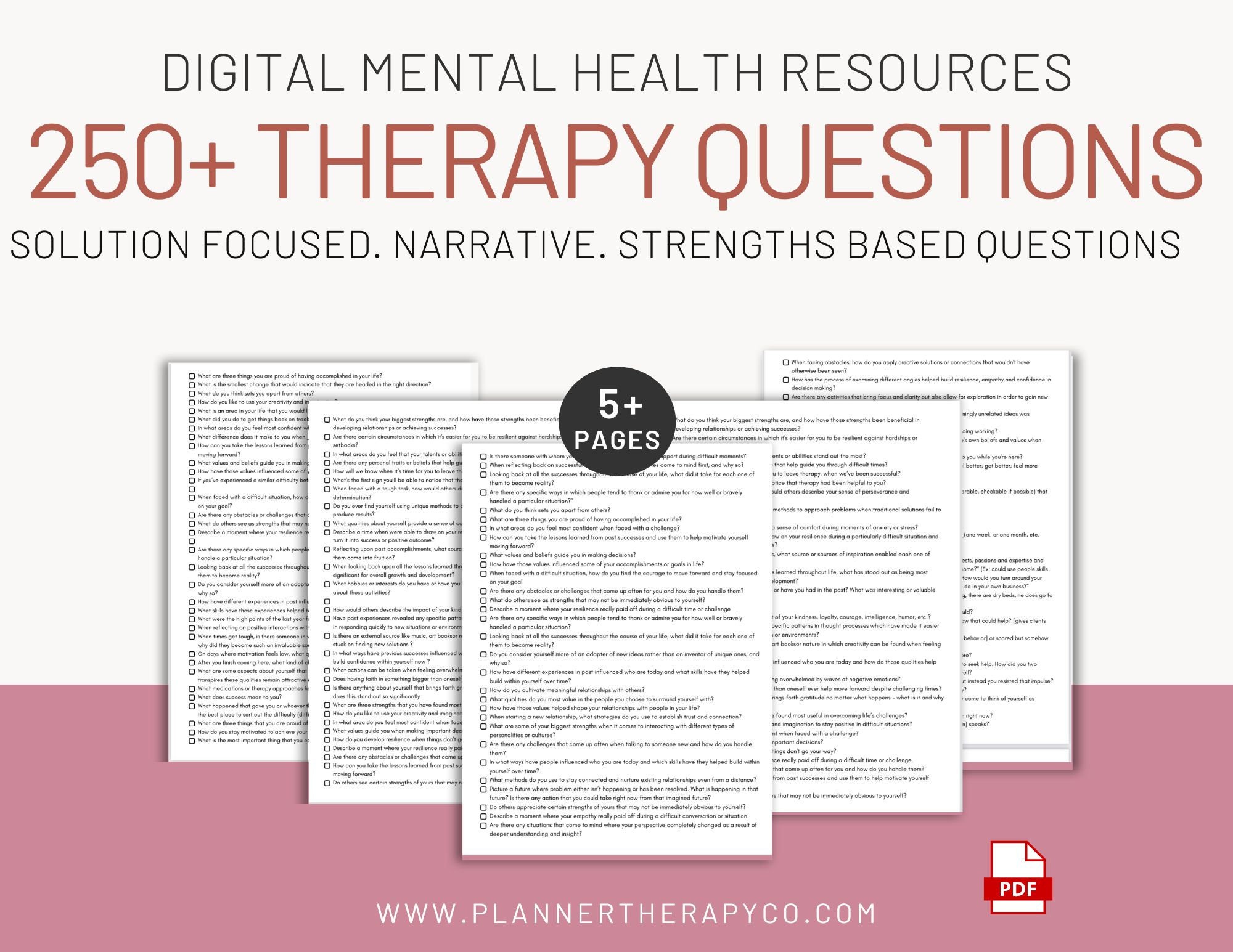 Therapy Questions, Solutions Focused Therapy, Mental Health Therapist ...