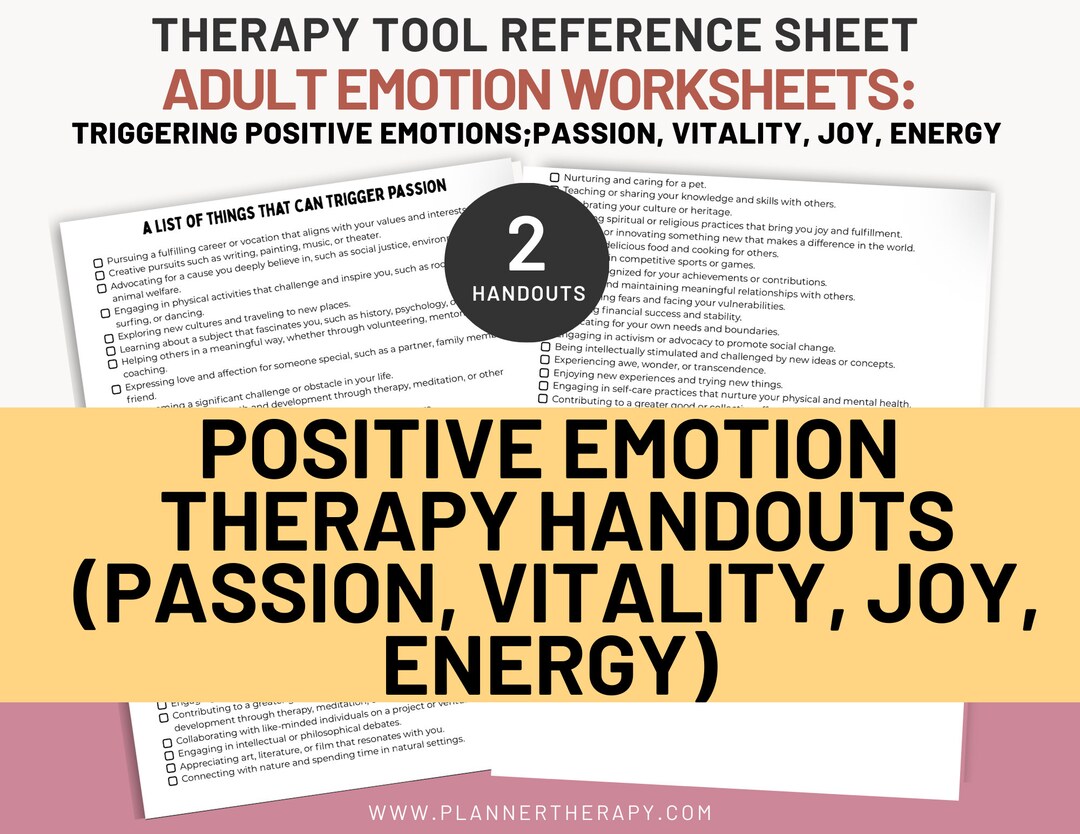 Increase Positive Emotions: Vitality, Passion, Joy Checklist Pdf ...
