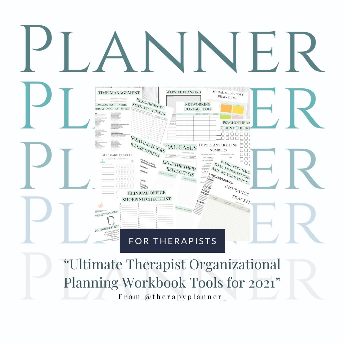 THERAPIST Time Management PRINTABLES Deluxe Set - Etsy