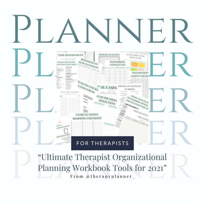 THERAPIST Time Management PRINTABLES Deluxe Set - Etsy