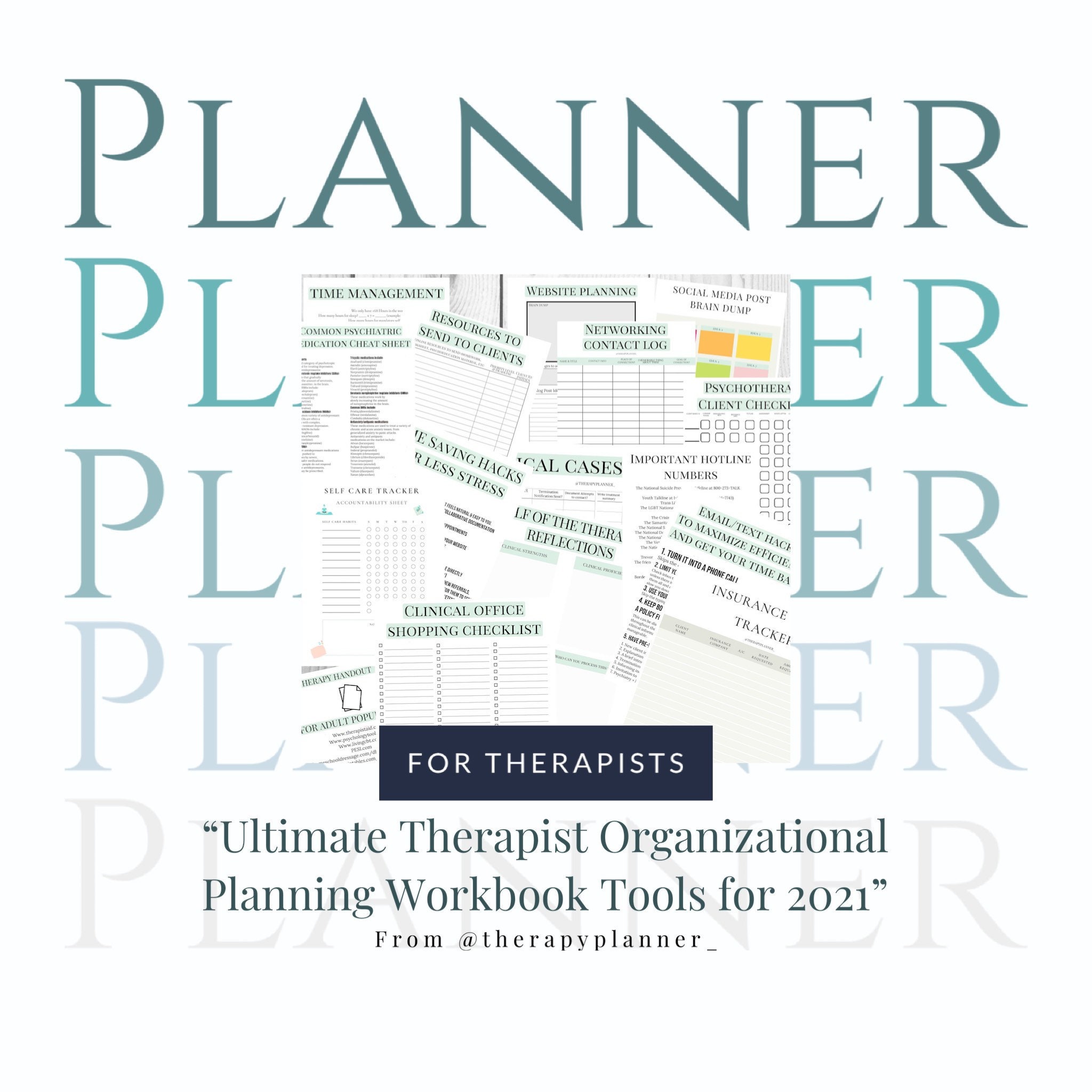 THERAPIST Time Management PRINTABLES Deluxe Set - Etsy