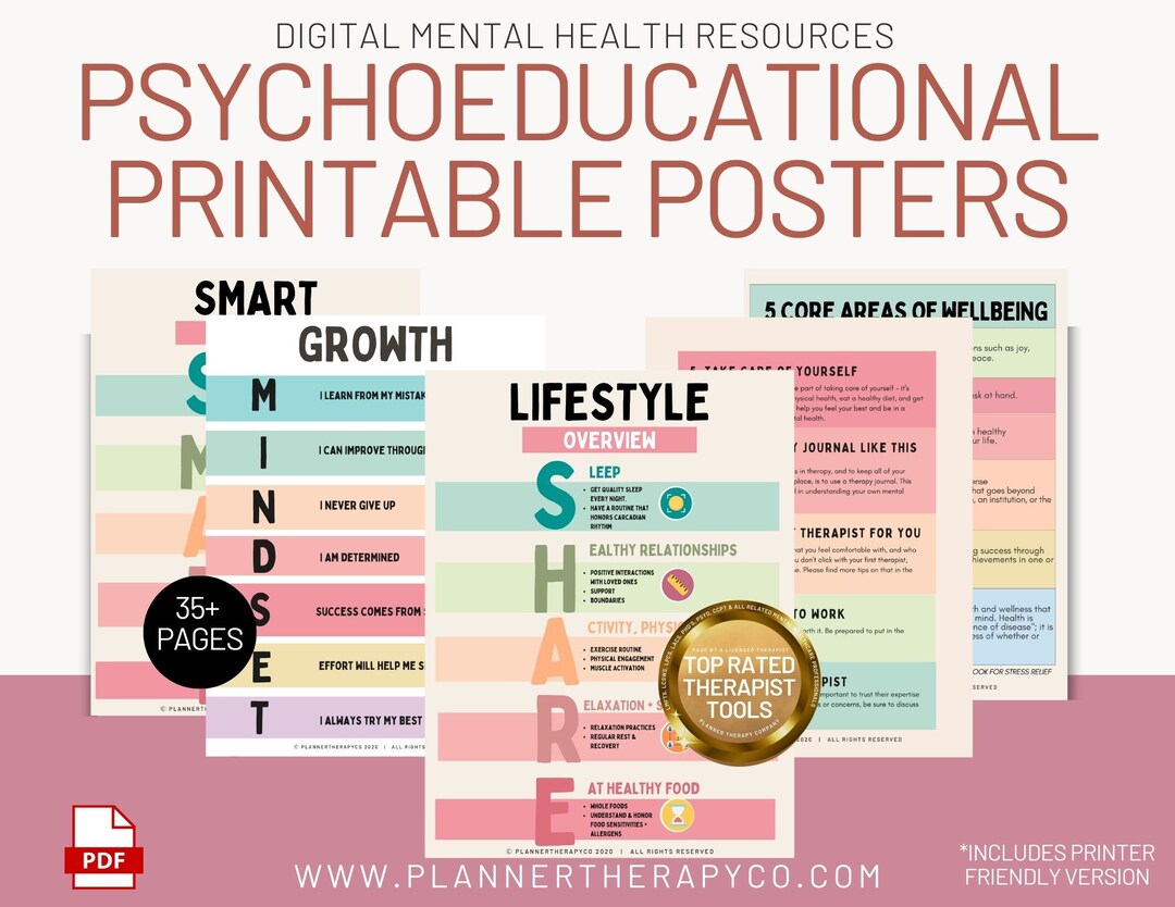 Psychoeducation Printable Posters Mental Health Aesthetic - Etsy