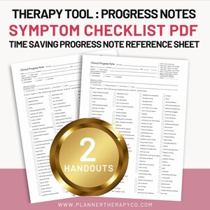 Symptom/problem Psychotherapy Checklist for Clients - Etsy