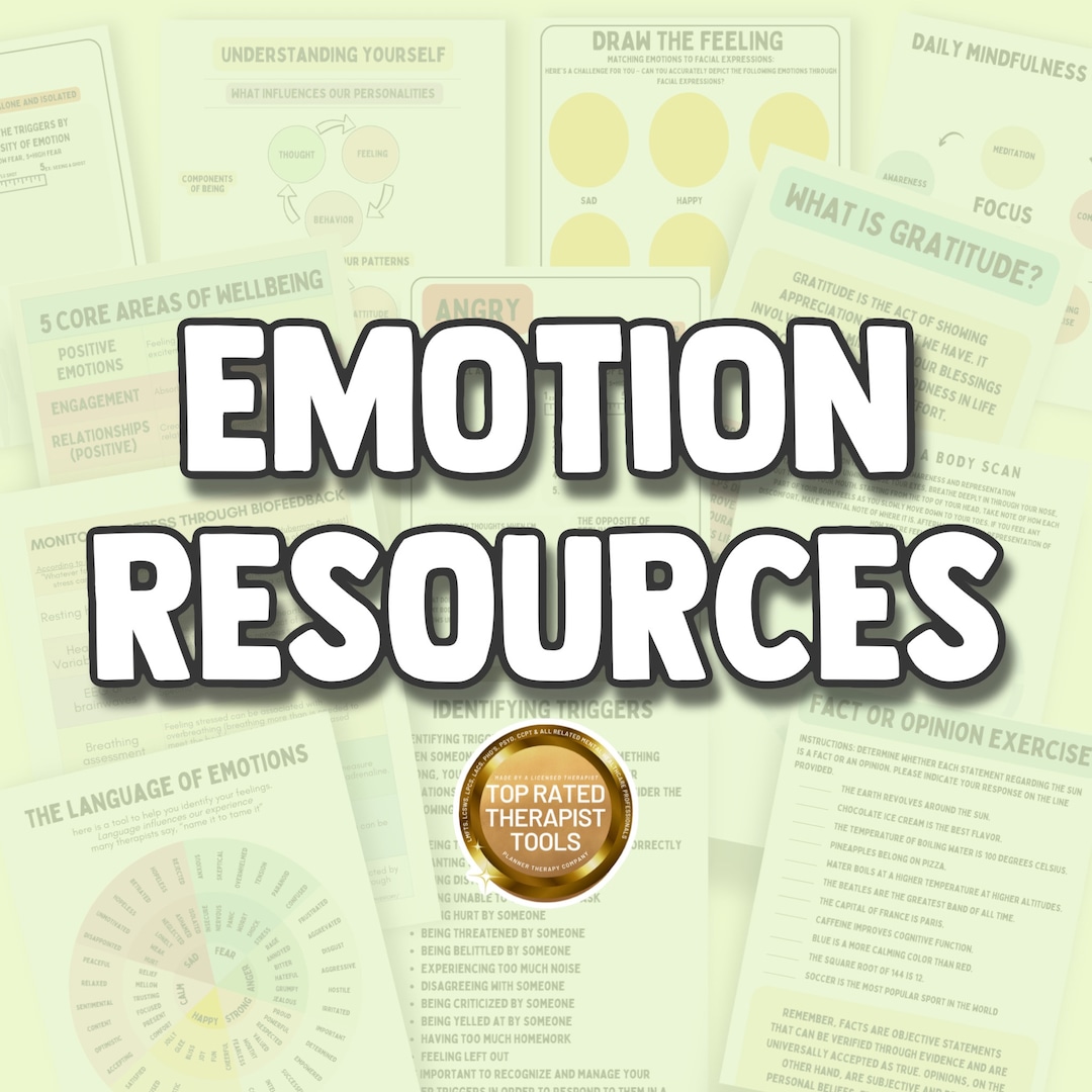 Emotion Psychoeducation Sheets, Healthy Coping, Meditation, 5 Senses ...