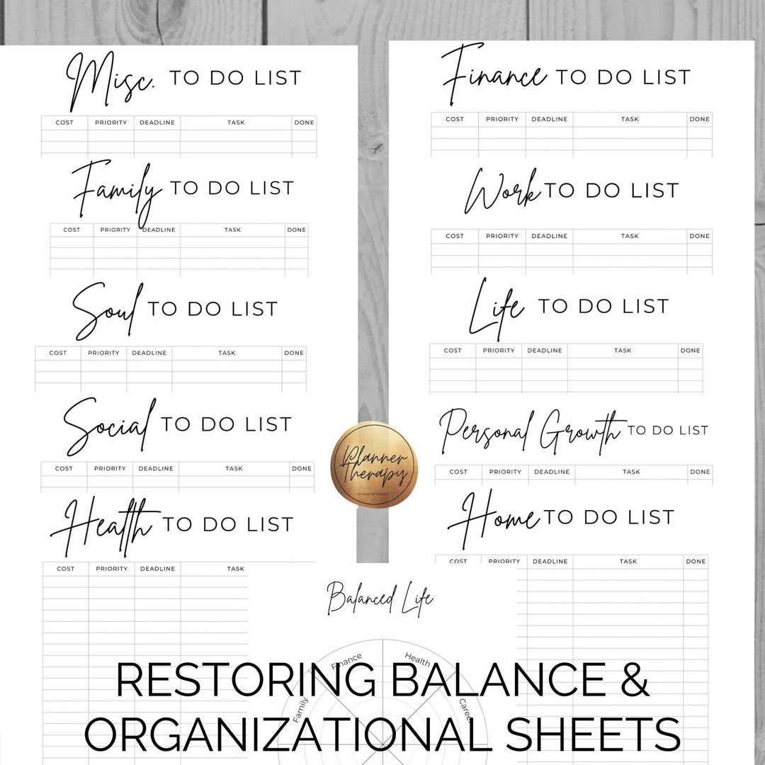 All the Things; Checklist and Get Ish Done Today - Etsy