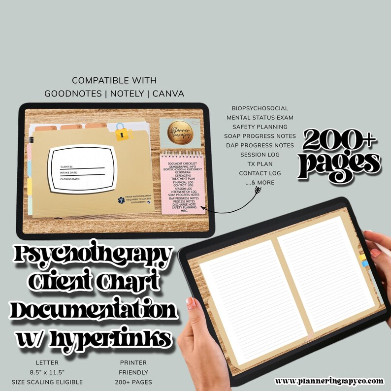 Therapy Digital Chart File for Psychotherapy Therapists and - Etsy